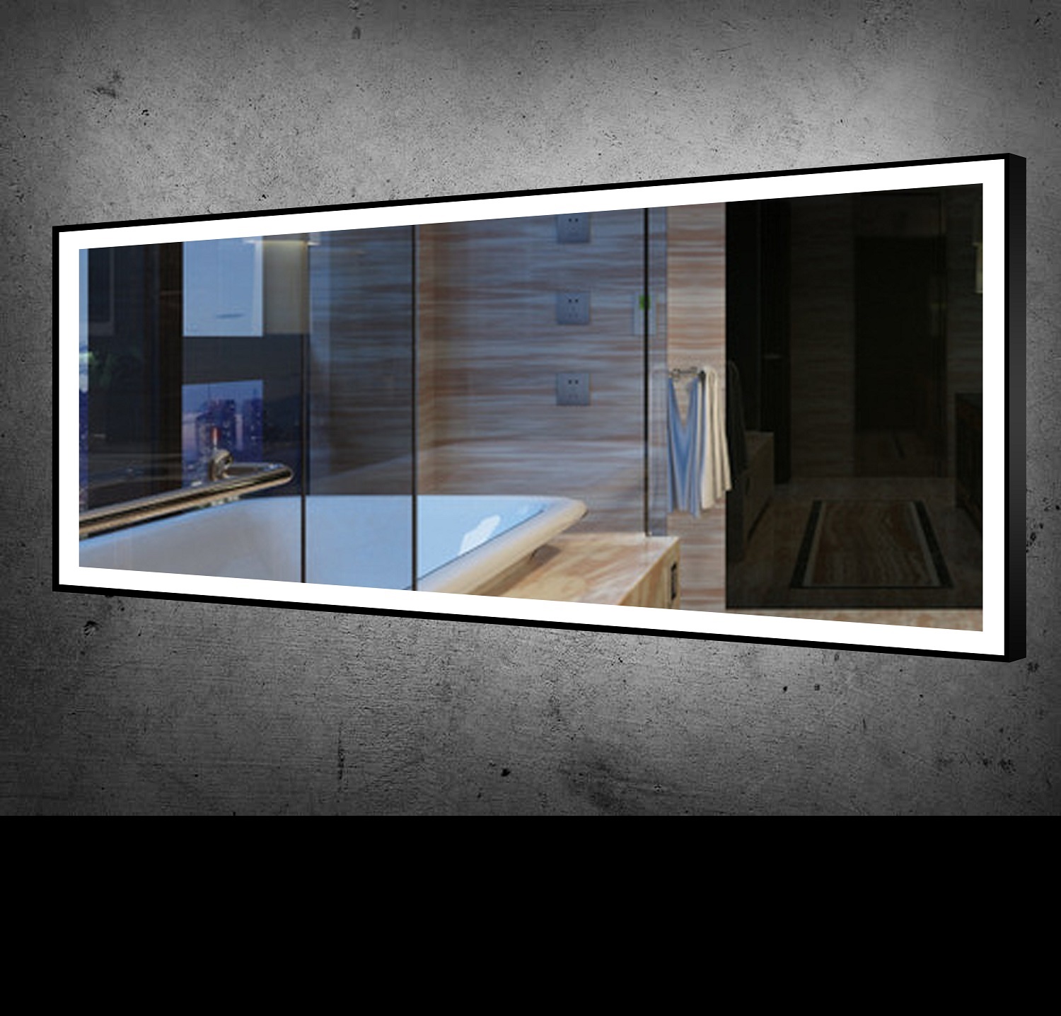 Vanity Led Mirror Chic 60 x 32 Black